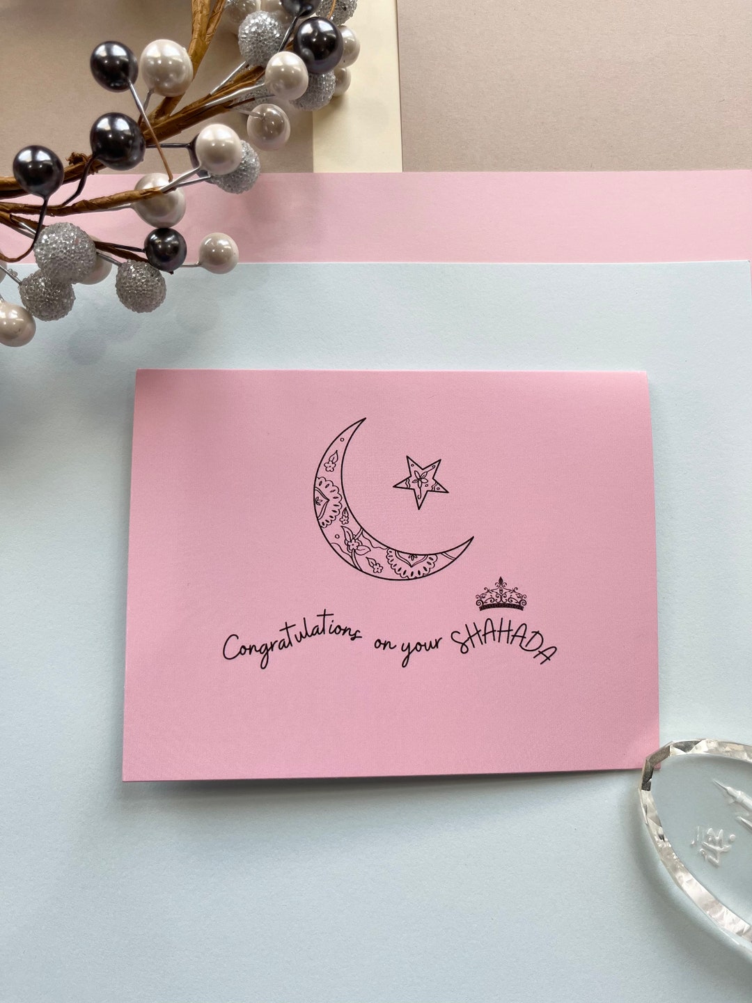 Islamic Card| Islamic Shahada Card| Congratulations on Your Shahada - Etsy