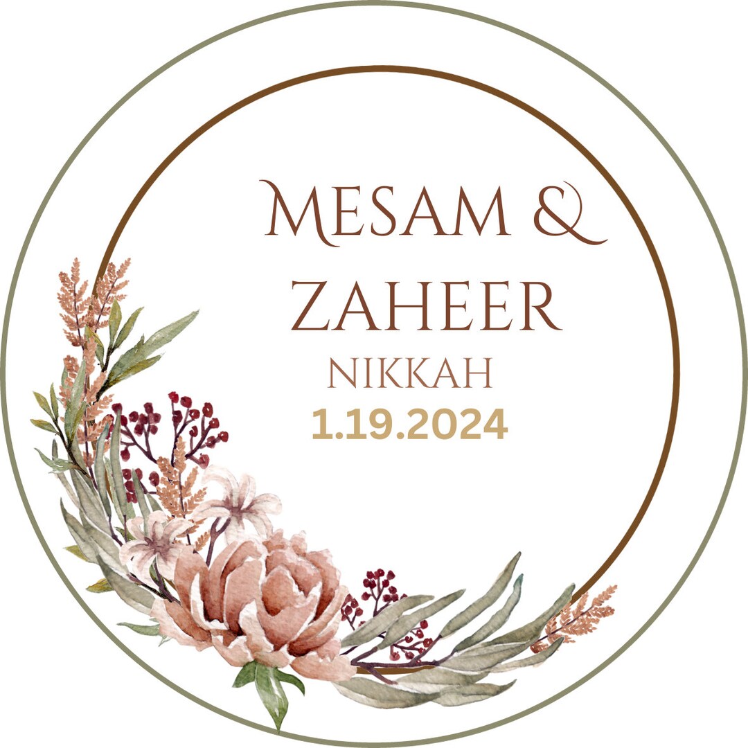 Nikkah Stickers-custom Stickers for Nikkah-wedding Stickers-mehandi ...