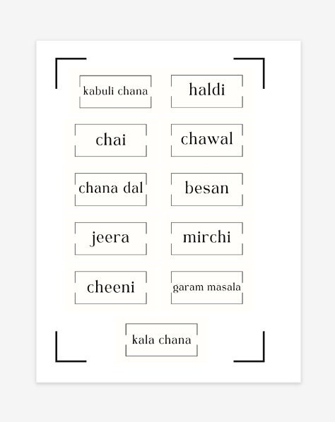 Custom Labels, Labels for Pantry, Masala Stickers, Stickers for Kitchen ...