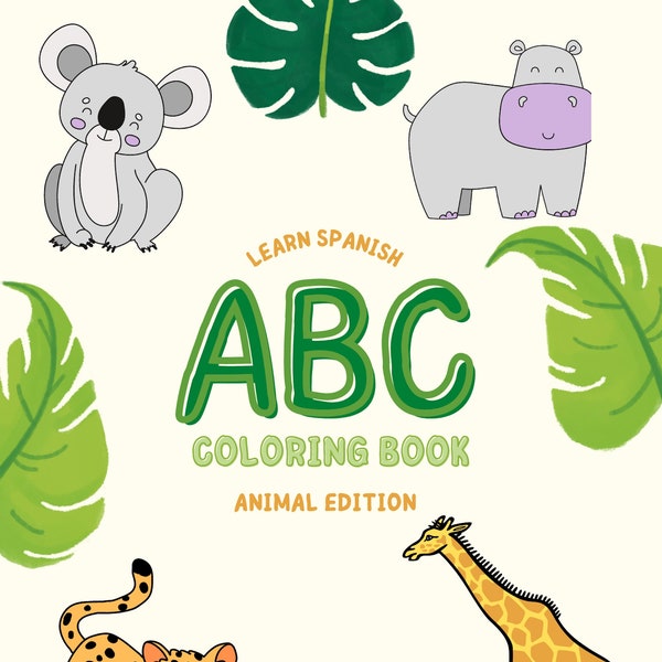 Spanish Alphabet Coloring - Etsy