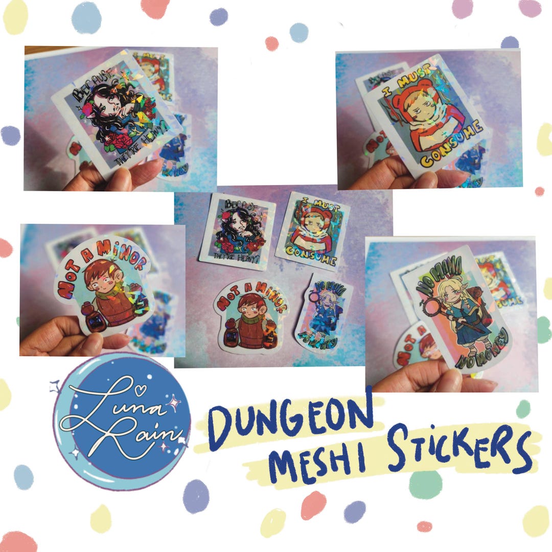 Dungeon Meshi Inspired Stickers Laois Marcille Chilchuck Elf Senshi - Etsy
