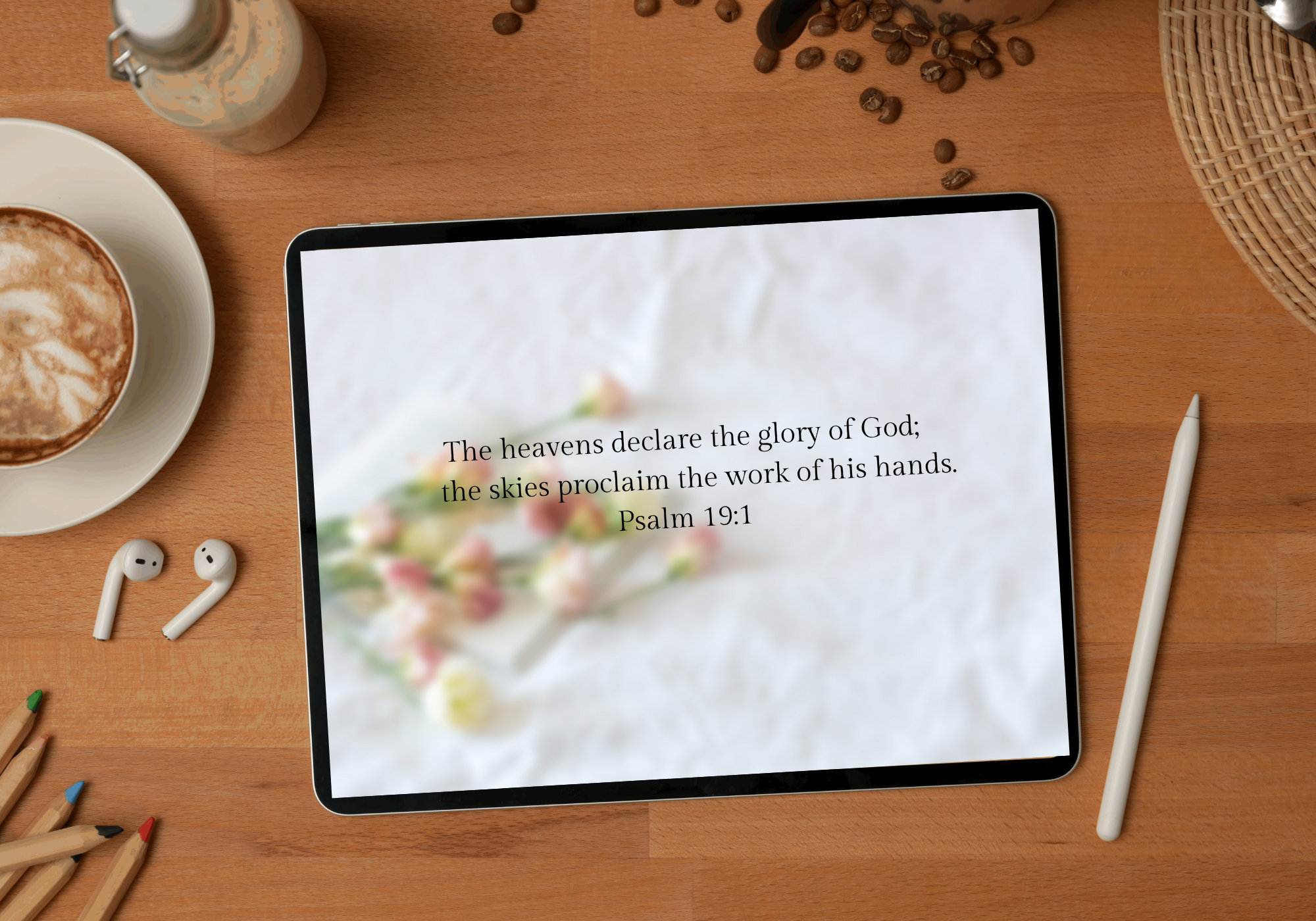 Christian iPad Wallpaper, Bible Verse iPad Background, Psalms Wallpaper ...