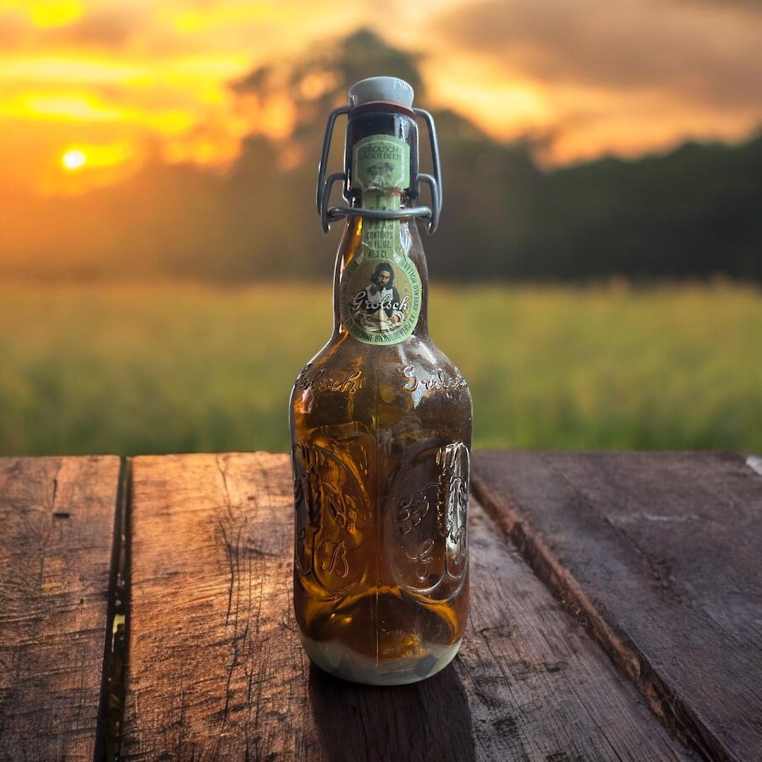 Vintage Grolsch Beer Bottle – Classic Amber Glass With Swing-top - Etsy