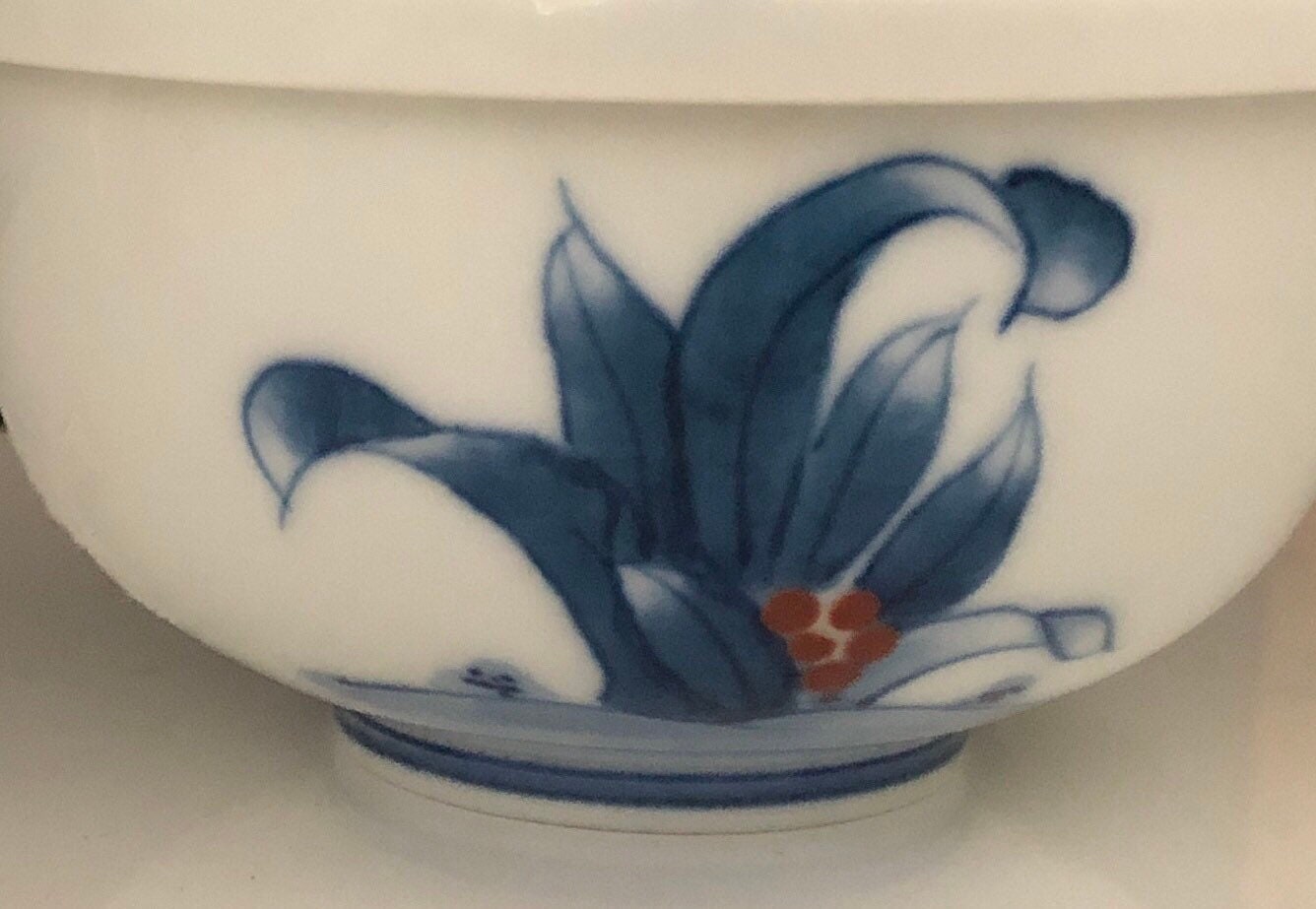 Vintage Arita Ware Hand-painted Japanese Porcelain Lidded Bowls, Set of ...