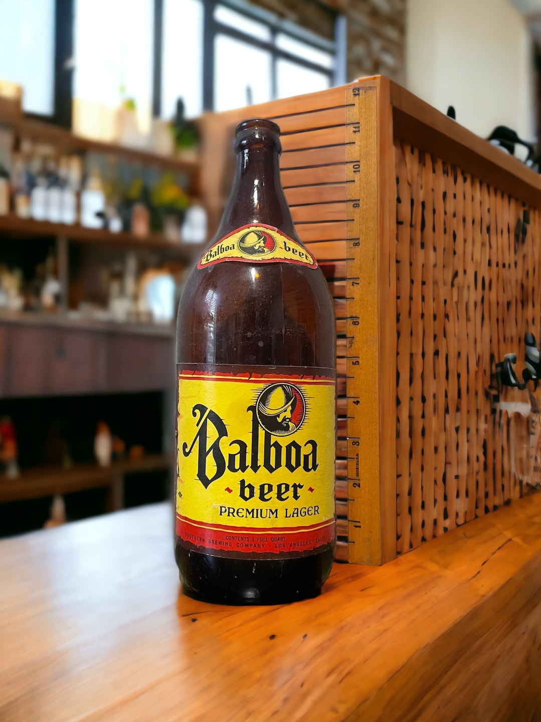 Beer Bottle: A Very Rare Balboa Beer Premium Lager Quart Bottle From ...