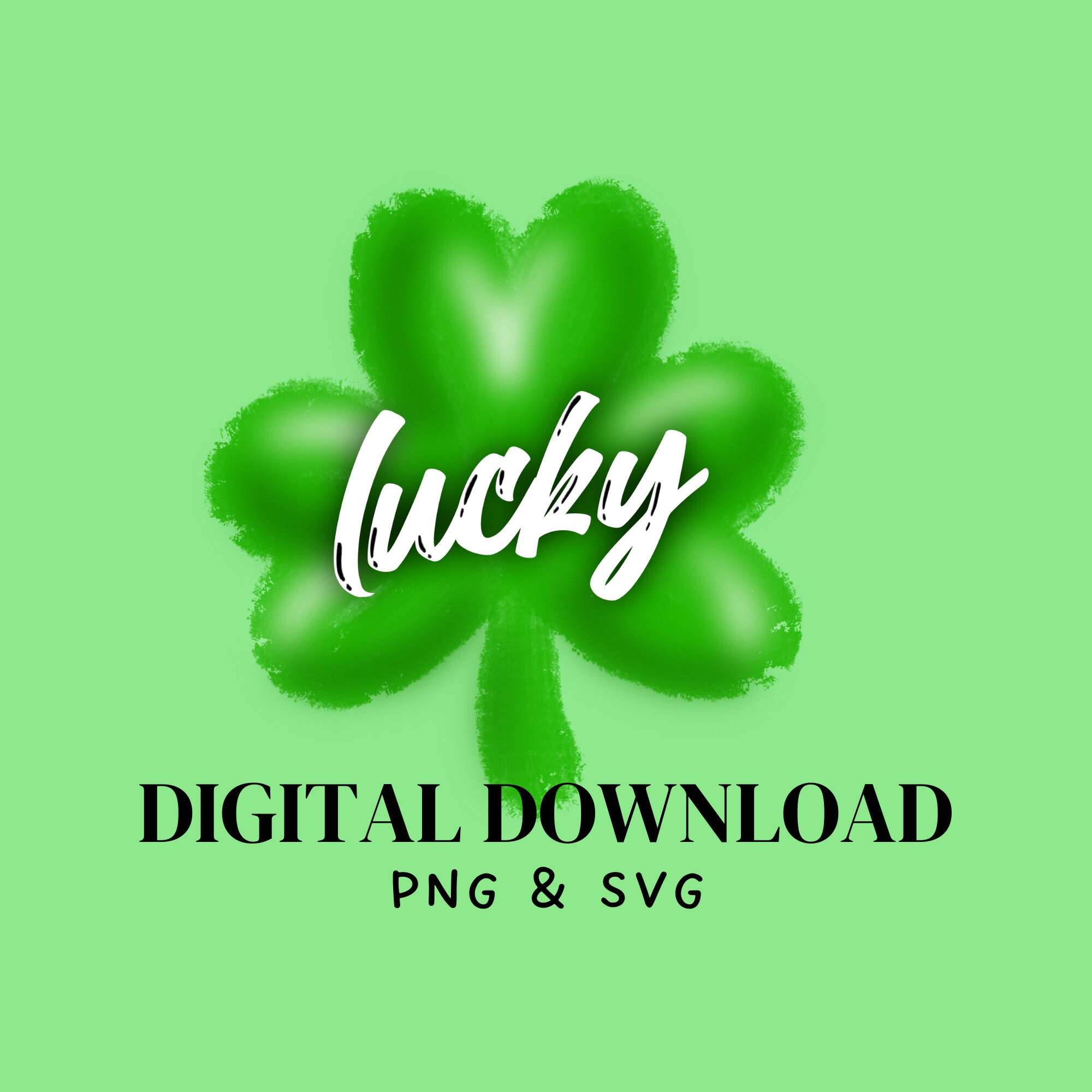 Lucky Shamrock Digital Download PNG + SVG Instant Download - Etsy