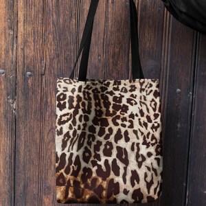 Leopard Print Tote Handbag, Animal Print Tote Handbag, Design Tote Bag ...