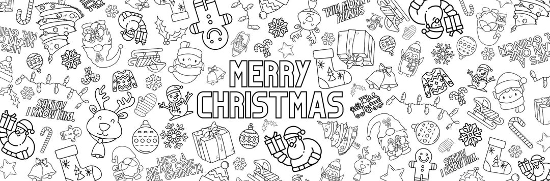 GIANT Christmas Coloring Banner - Etsy
