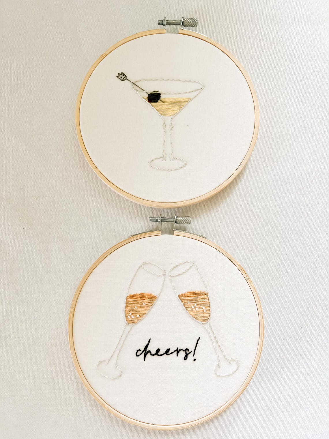 Martini Glass 6" Hoop DIY Embroidery Kit - Etsy