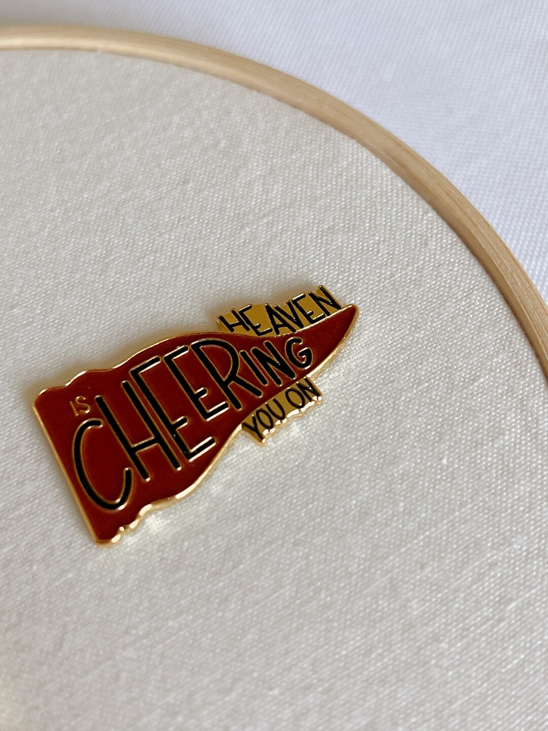 Heaven is Cheering You on Magnetic Enamel Pin | Decorative Christian ...