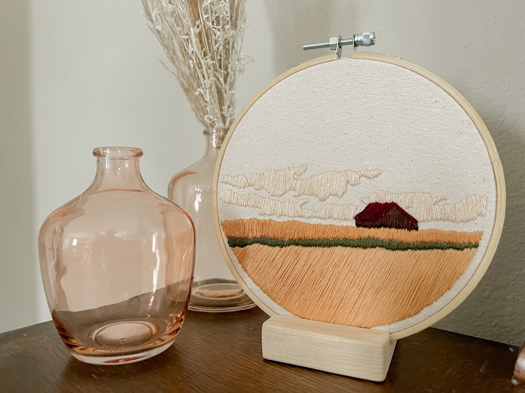 Midwest Cornfield Landscape Embroidery Hoop - Etsy