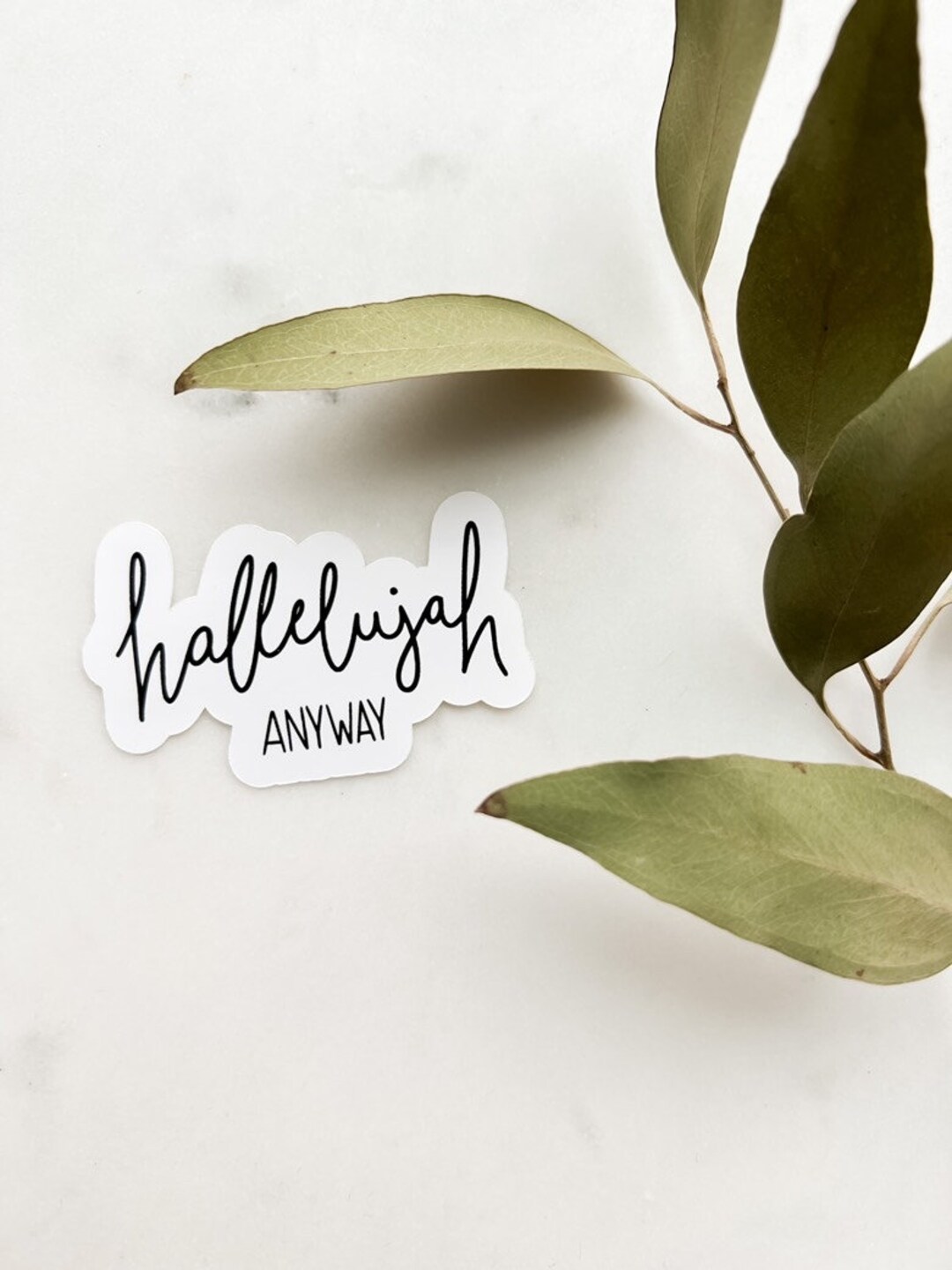 Hallelujah Anyway Waterproof Vinyl Sticker - Etsy