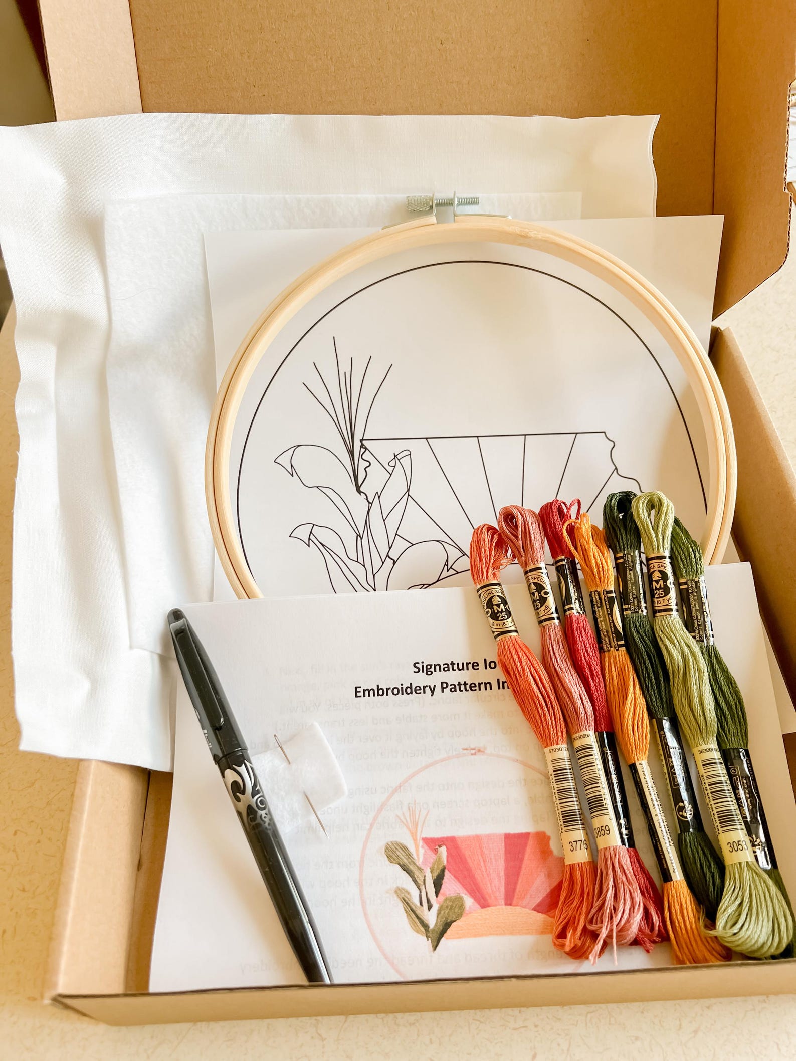 Signature Iowa 8" Hoop DIY Embroidery Kit - Etsy