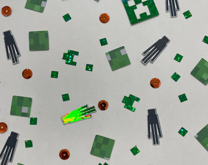 Minecraft Confetti Minecraft Party Decorations Minecraft Minecraft ...