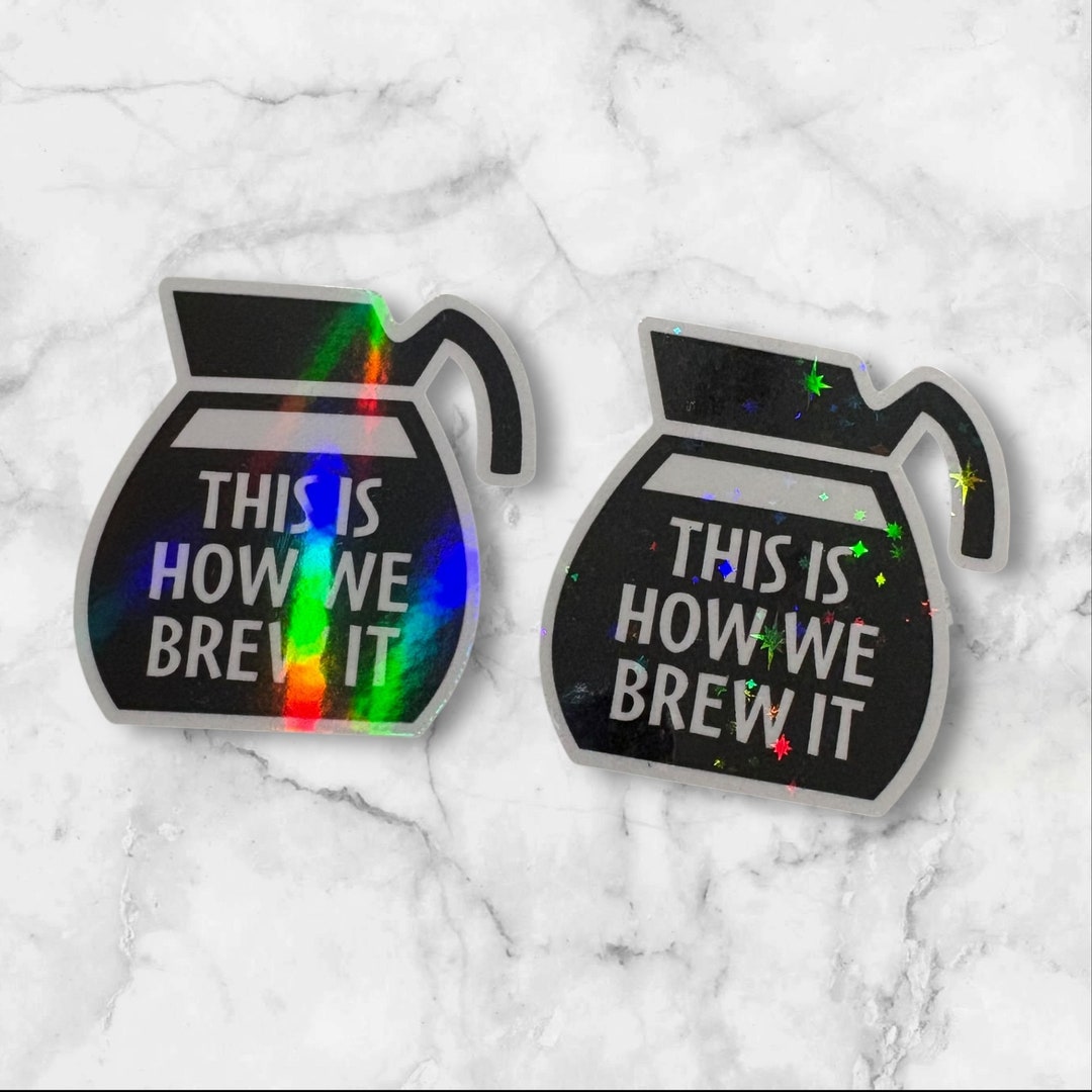 Holographic Coffee Pot Sticker: Funny 90s Nostalgia - Etsy