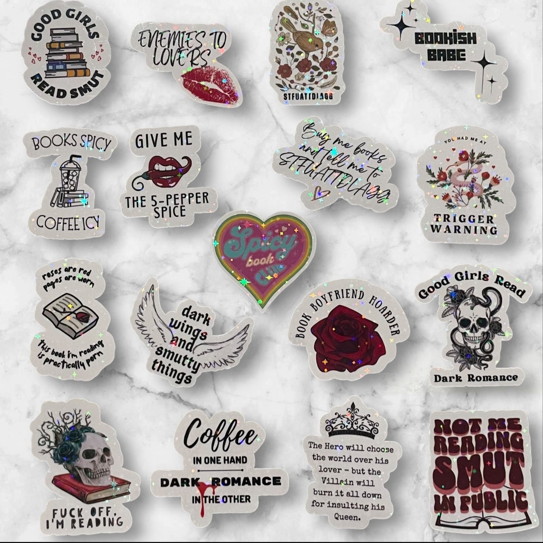 Sticker Set- Smutty Bookish Holographic Stickers- Book Lovers, Smut ...