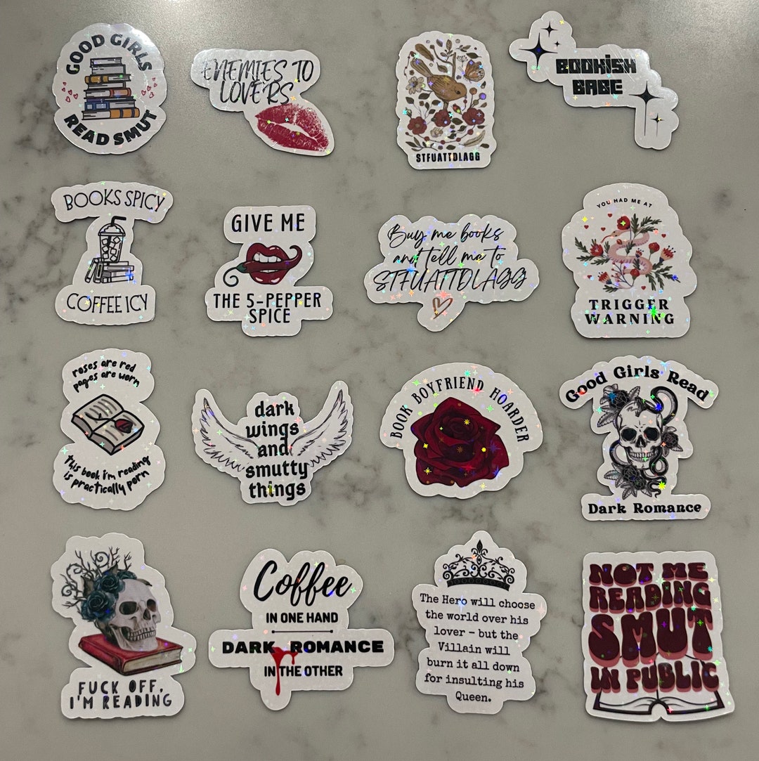 Smutty Bookish Holographic Sticker Set for Book Lovers - Etsy