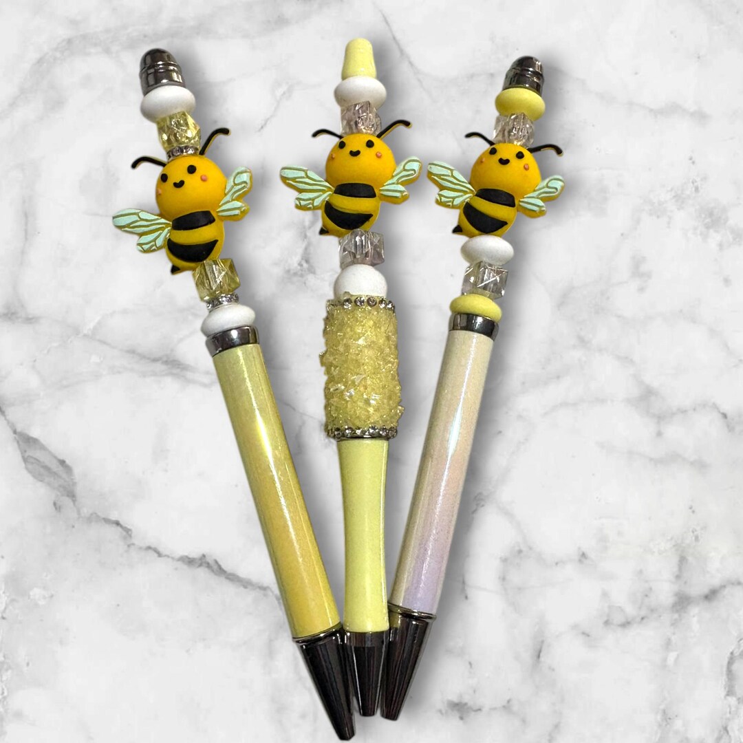 Bees- Beaded Pen, Bumble Bee, Honey Bee, Purse Pens - Etsy