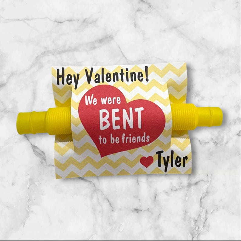 Valentines Fidget Pop Tubes With Cards -fidget Toys Favors, Classroom ...
