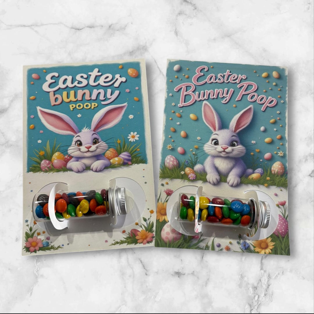 Easter Bunny Poop and Card- Easter Basket Favor, Funny Easter Gifts ...