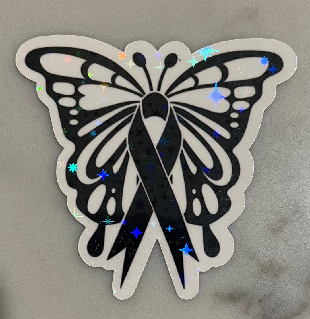 Cancer Butterfly- Customizable Color Options!! Cancer Support Sticker ...