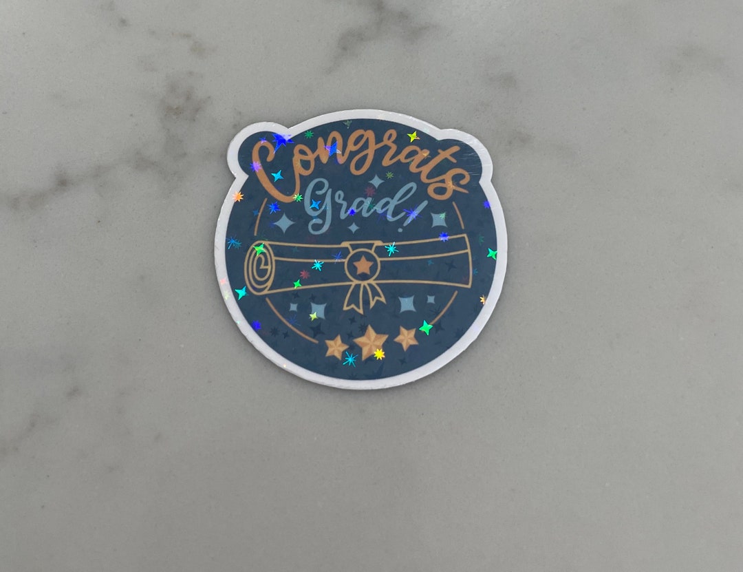 Congrats Grad Sticker - Etsy