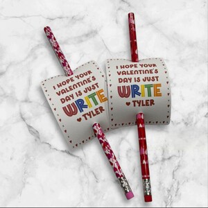 Assembled Valentine's Pencils With Cards- Exchange Gifts, Favors ...