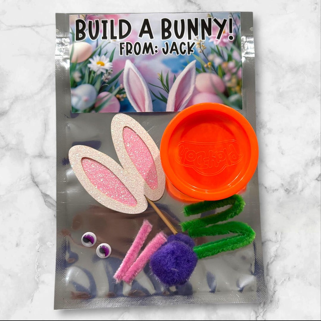 Build a Bunny!- Easter Dough Gifts - Basket Fillers Favors, Make Your ...