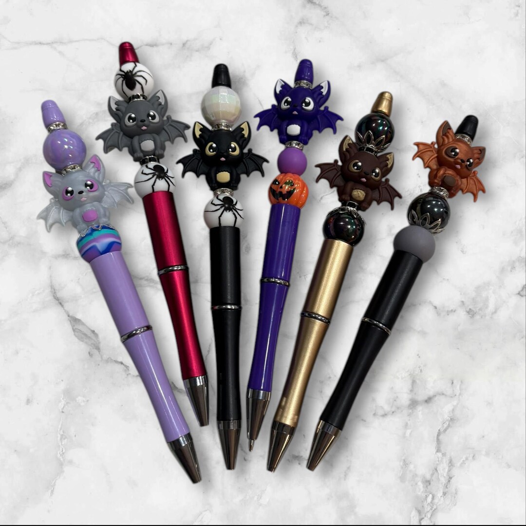 Bat Halloween Beaded Pens- Fun Horror Gifts, Its Freakin Bats, Purse ...