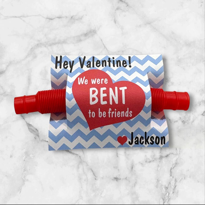 Valentines Fidget Pop Tubes With Cards -fidget Toys Favors, Classroom ...