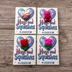 Valentine's Hugs and Squishes fidget Toys Favors, Mochi Squishy Toy and ...