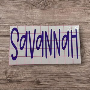 Custom Name Decal - Permanent Vinyl - Choose Font and Color - Etsy