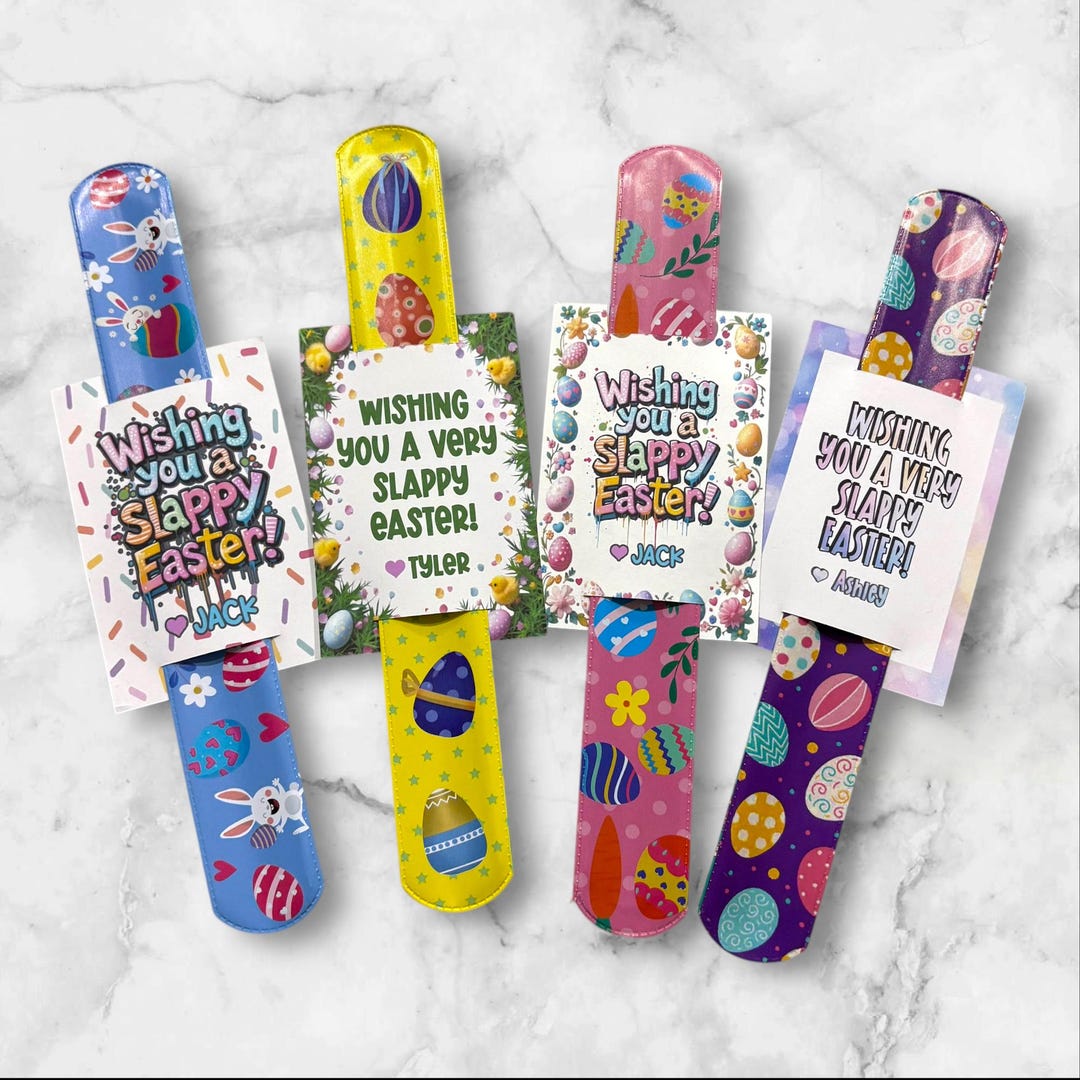 Slappy Easter - Slap Bracelet With Personalized Tag- Classroom Giveaway ...
