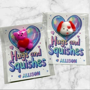 Valentine's Hugs and Squishes fidget Toys Favors, Mochi Squishy Toy and ...