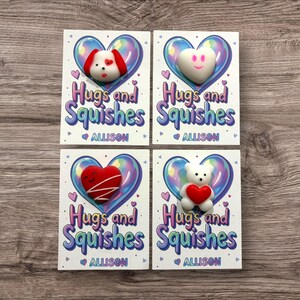 Hugs and Squishes -squishy Fidget Toy Favors With Cards, Classroom Fun ...