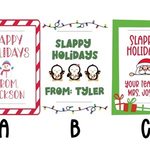 Christmas Favor- Slap Bracelet With Personalized Tag- Classroom ...