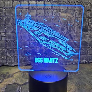 Custom LED Lamp - USS Nimitz Aircraft Carrier - Etsy