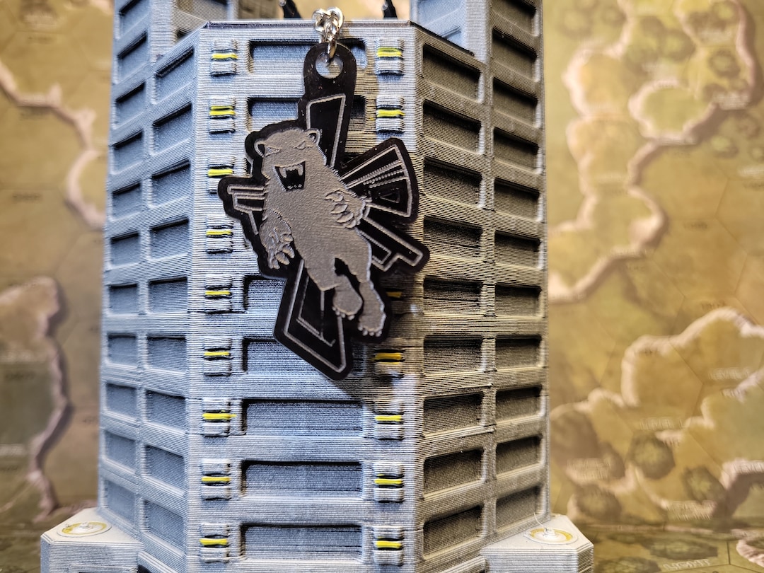 Clan Smoke Jaguar Battletech Faction Emblem Keychain Made From Acrylic ...