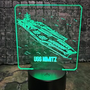 Custom LED Lamp - USS Nimitz Aircraft Carrier - Etsy