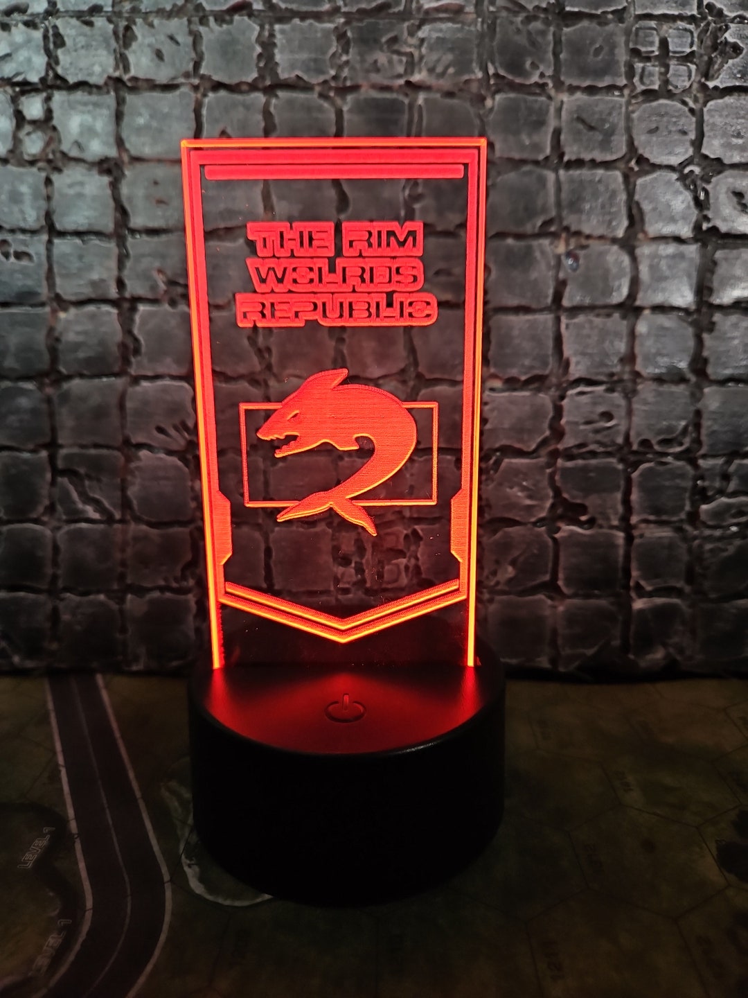 Custom LED Lamp With Rim Worlds Republic Logo Battletech Mechwarrior ...