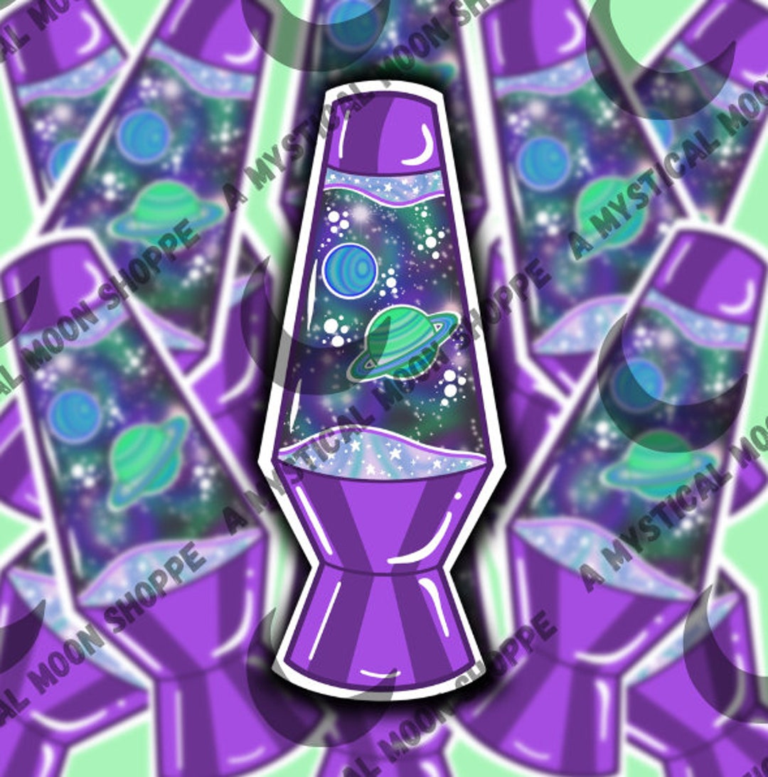 Holographic Space Lava Lamp Sticker - Etsy