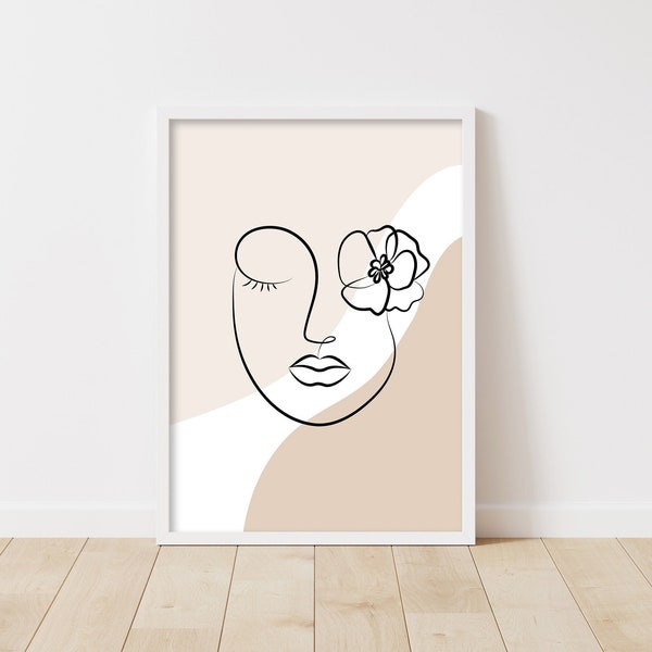 Abstract Face Print - Etsy