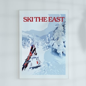 SKI THE EAST Poster/ Wall Art - Etsy