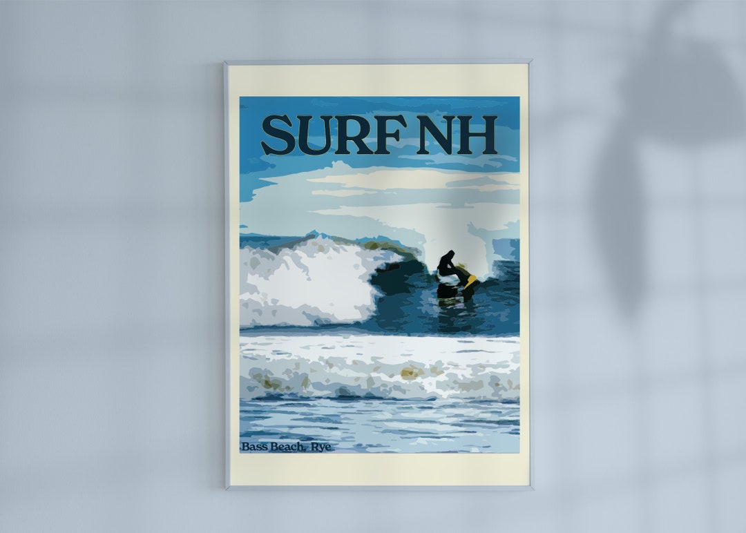 SURF NEW HAMPSHIRE (nh) Poster/ Wall Art - Etsy
