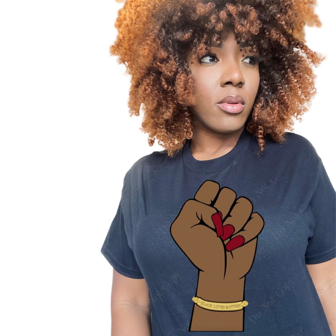 Black Lives Matter Female Power Fist PNG: MLK Holiday Clipart (digital ...
