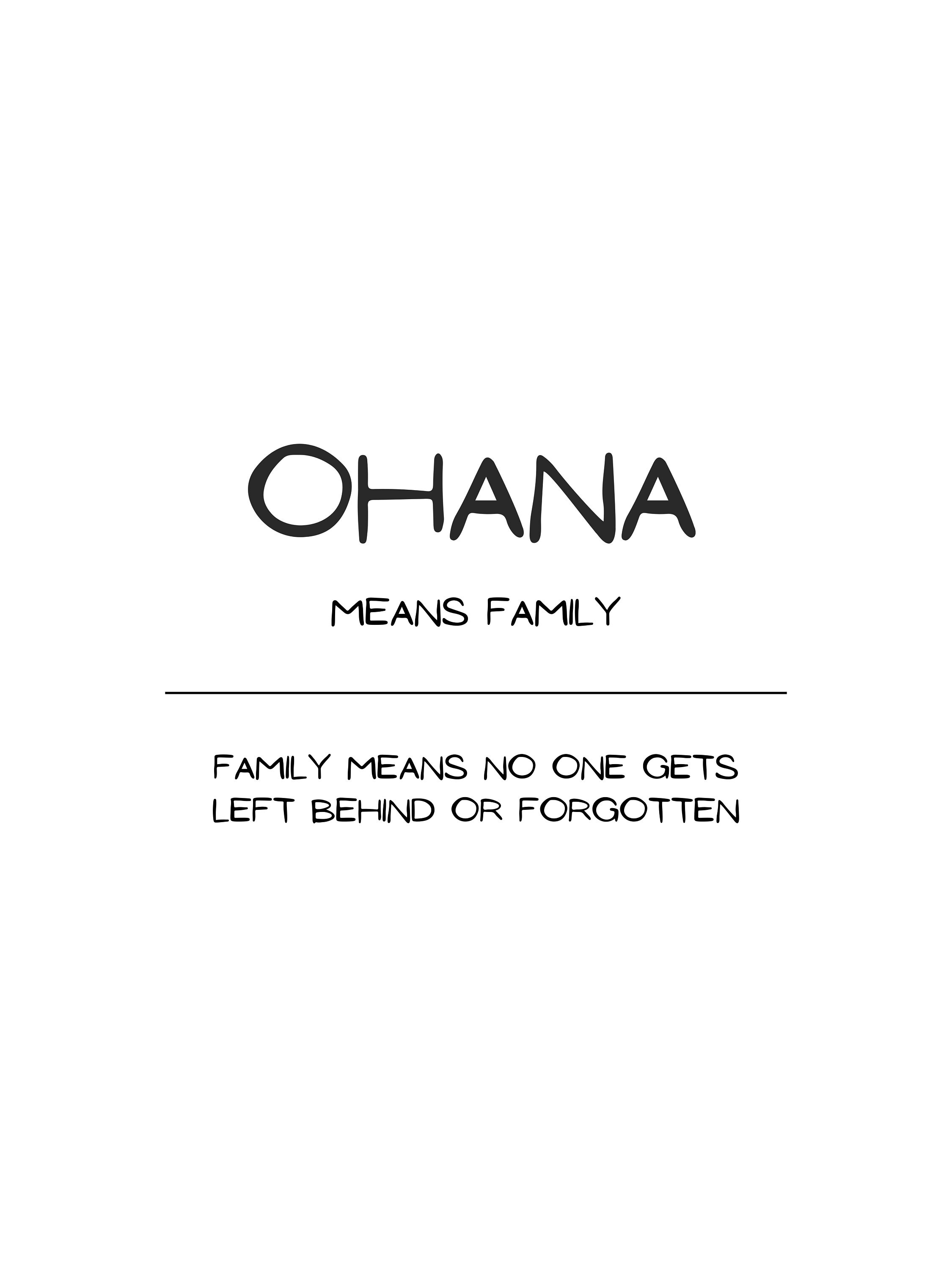 Ohana Means Family Lilo & Stitch Instant Digital Download Poster ...