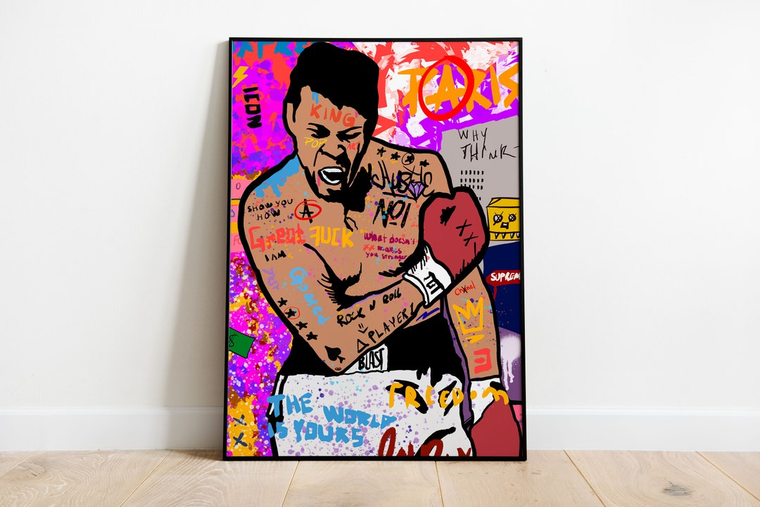Muhammad Ali Pop Art Wall Art, Iconic Pop Art Digital Poster, Instant ...