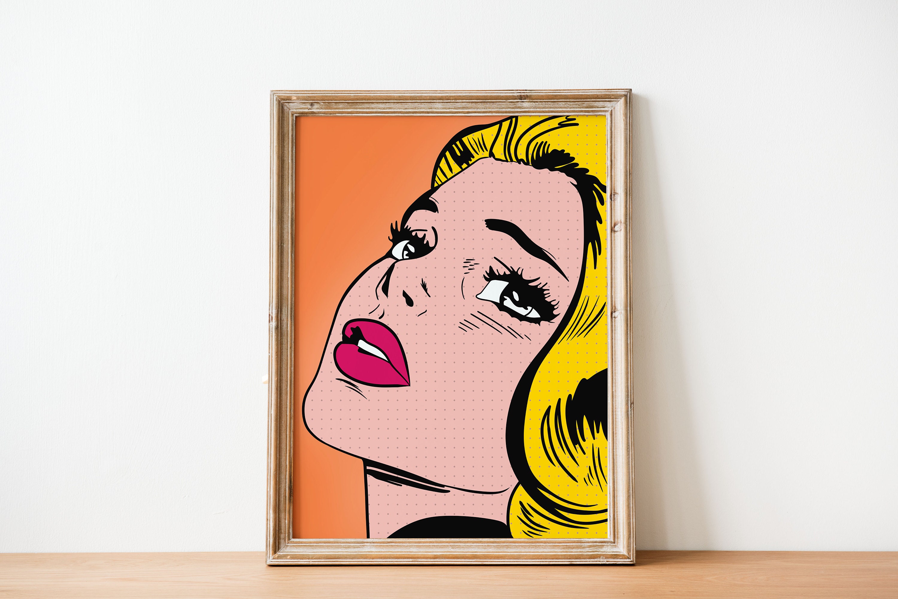 Retro Pop Art, Comic Book Portrait, Illustrations, Digital Download ...