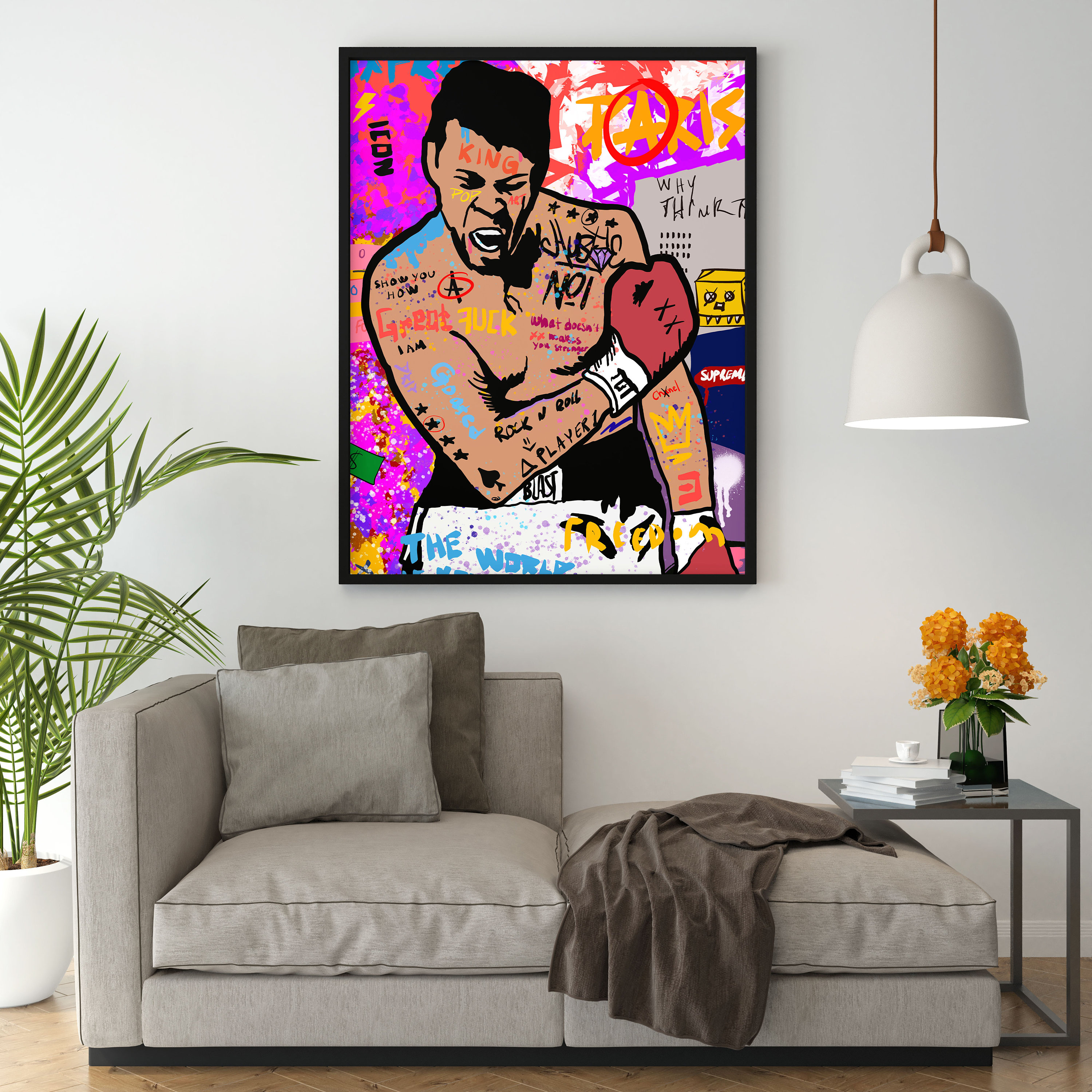 Muhammad Ali Pop Art Wall Art, Iconic Pop Art Digital Poster, Instant ...