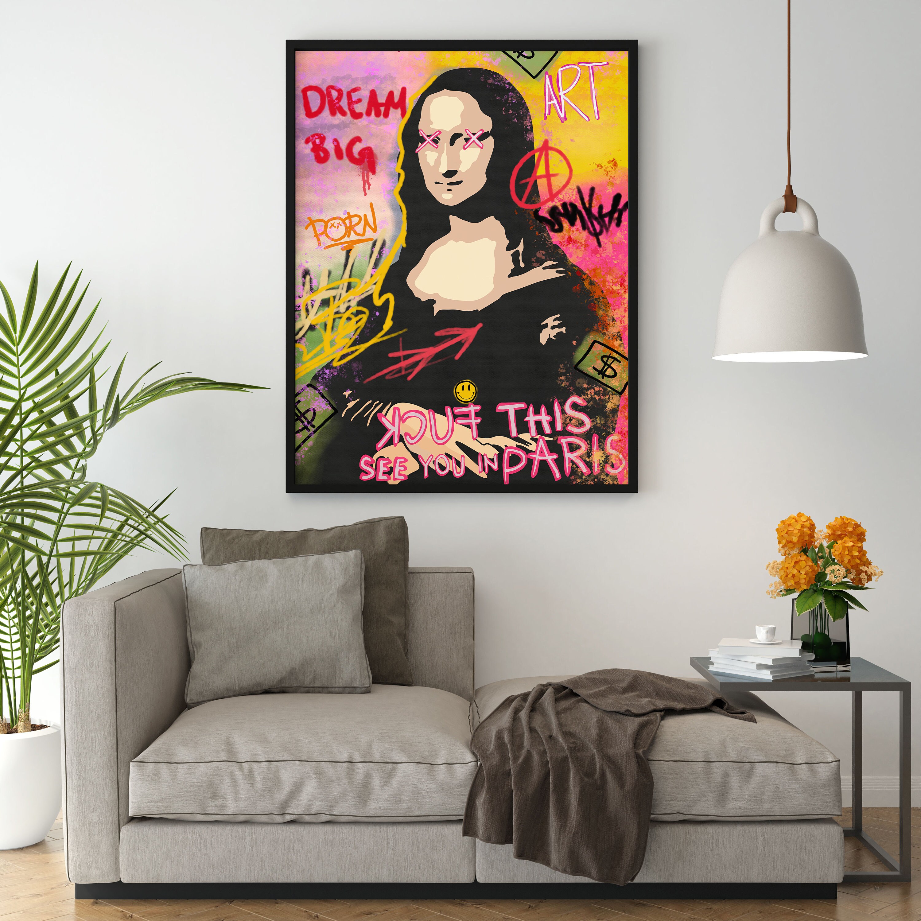 Mona Lisa Pop Art Wall Art, Iconic Pop Art Digital Poster, Instant ...